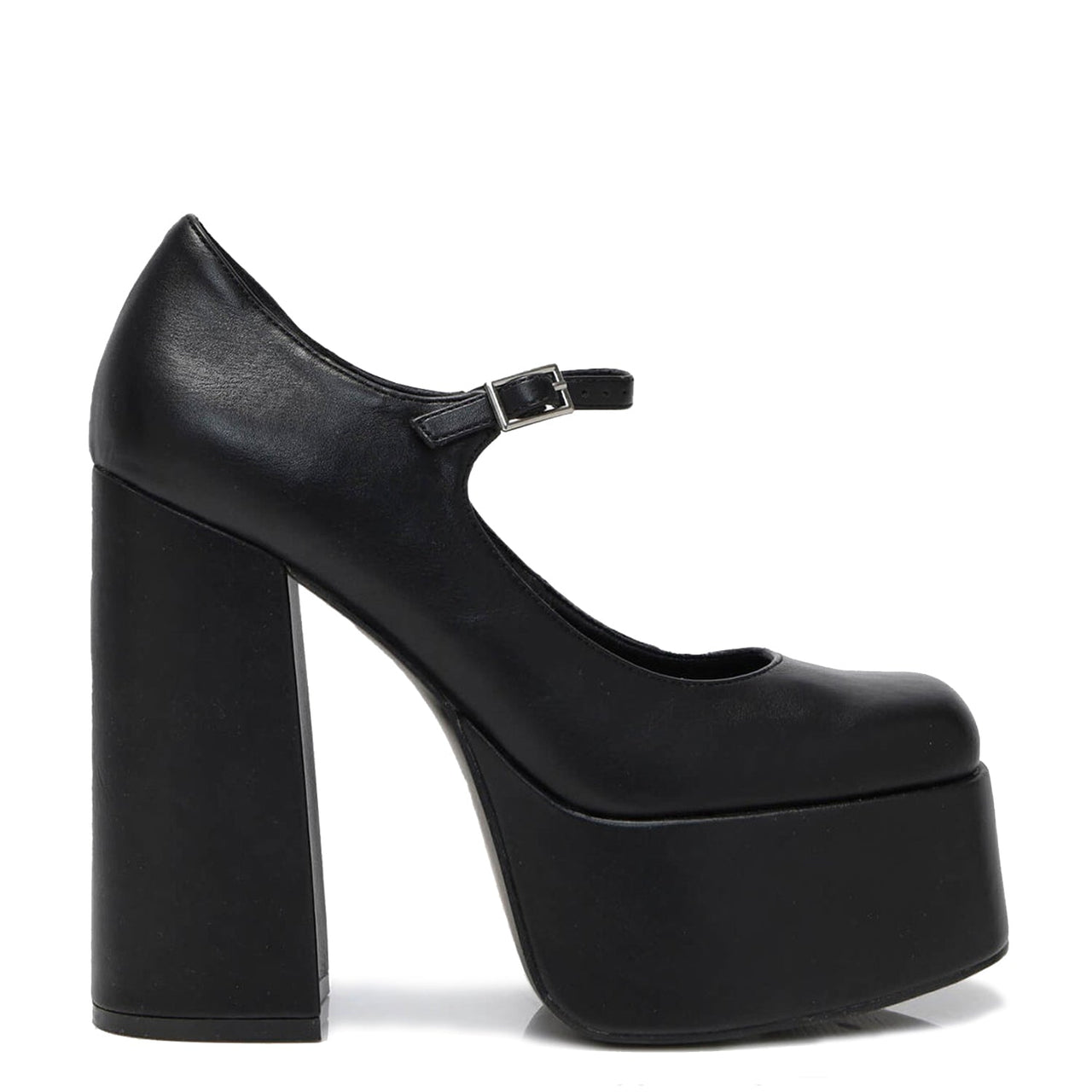 Darkbloom Black Platform Heels | Buy Now at Shoefreaks.ca